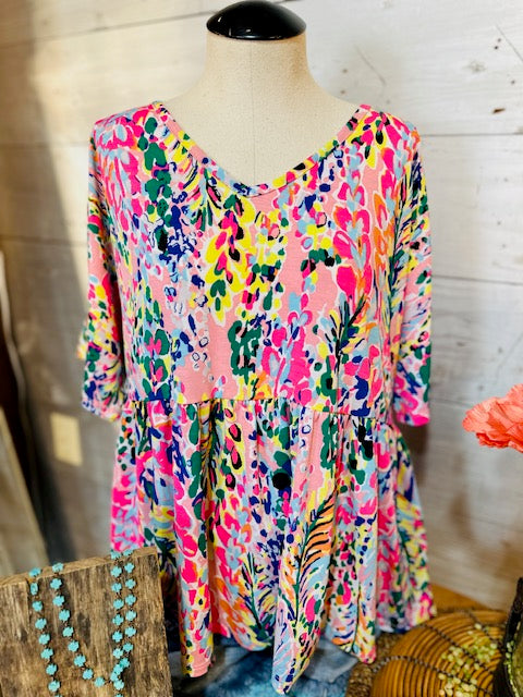 Floral Peplum Top – River Ruby Boutique