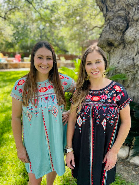 Multicolor Floral Print Boho Dress – River Ruby Boutique