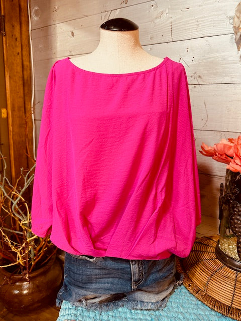 Hot Pink Airflow Top – River Ruby Boutique