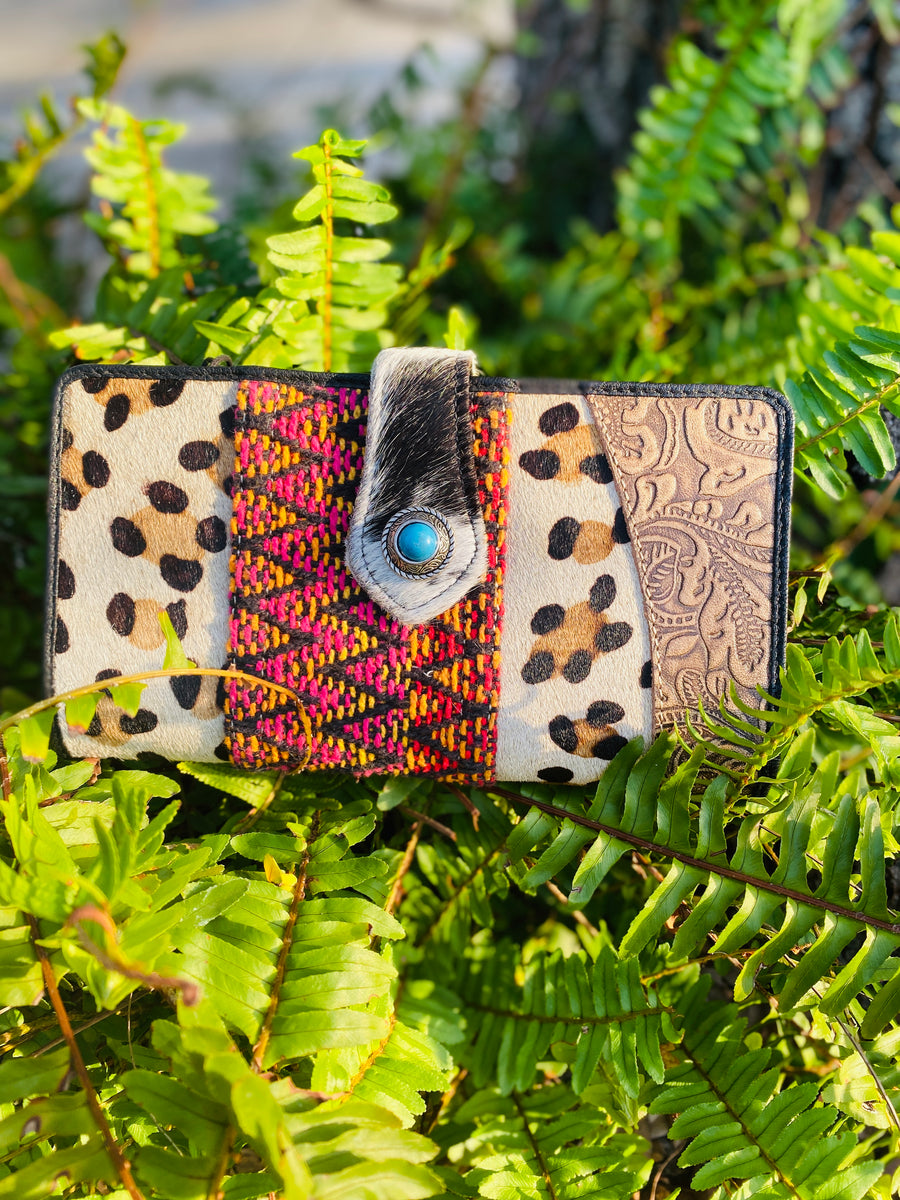 Leopard and Leather Mix Wallet – River Ruby Boutique